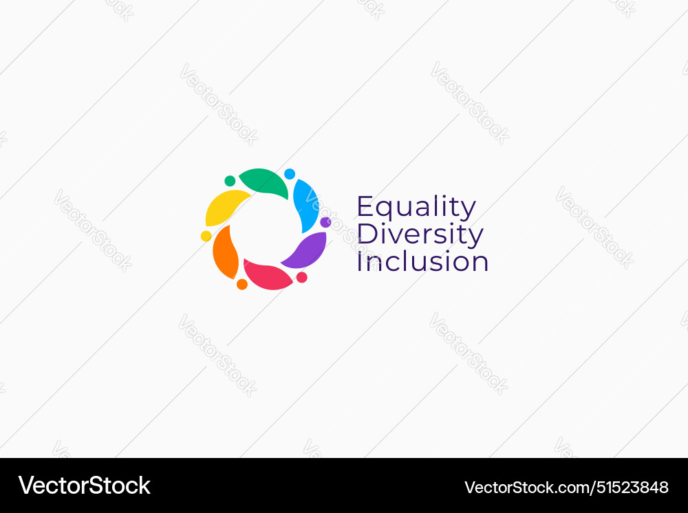 Equality diversity inclusion logo human rights Vector Image