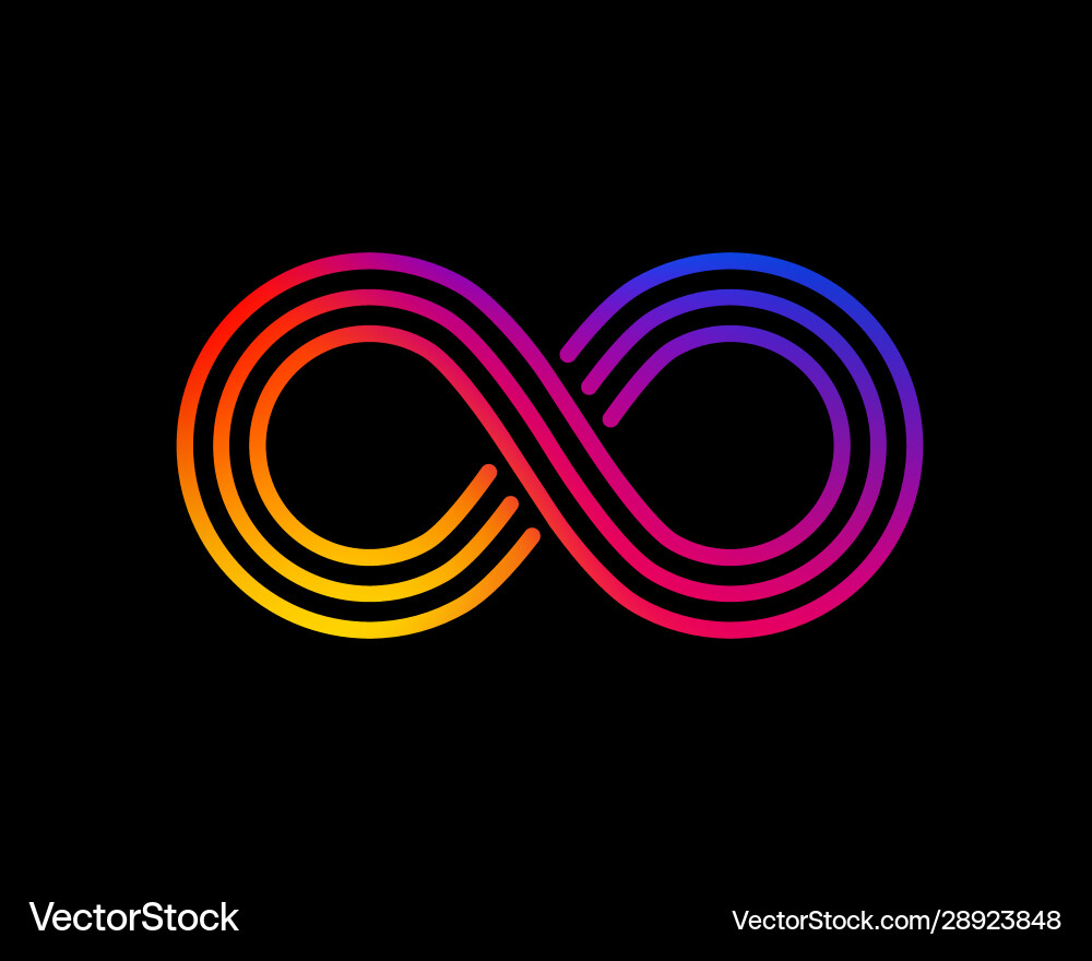 Infinity symbol with color gradient design Vector Image