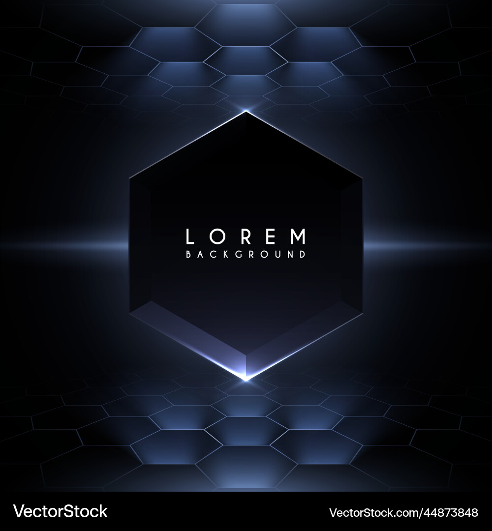Metallic Hexagon Light Background Royalty Free Vector Image
