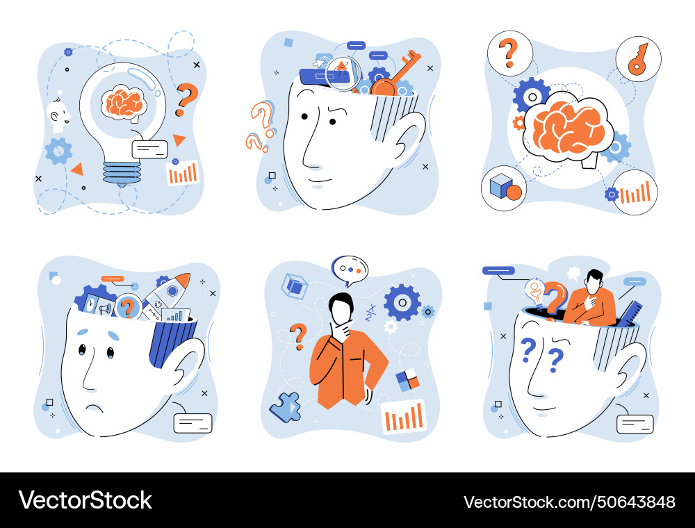 Mindset the concept inspires us Royalty Free Vector Image