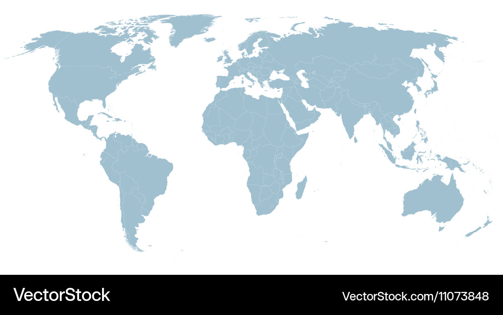 Political world map Royalty Free Vector Image - VectorStock