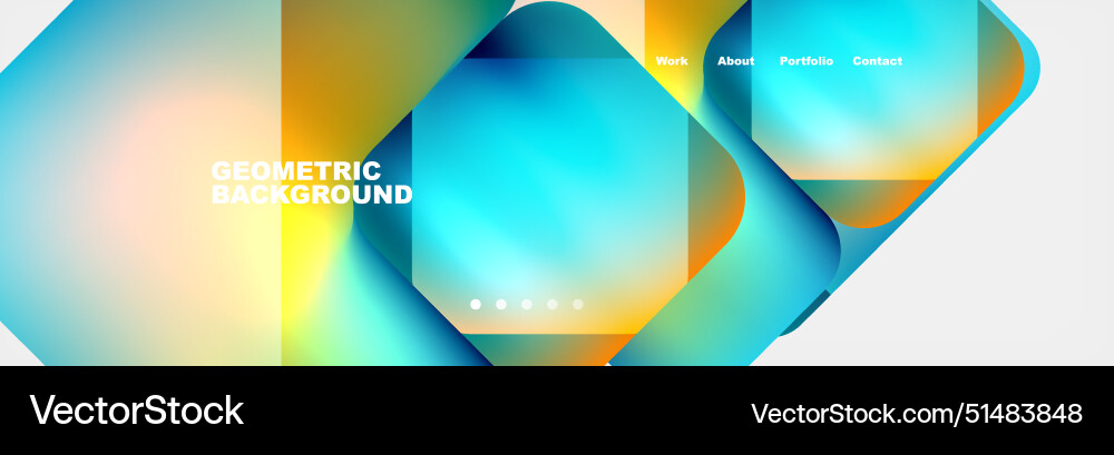 Square internet web page design template Vector Image