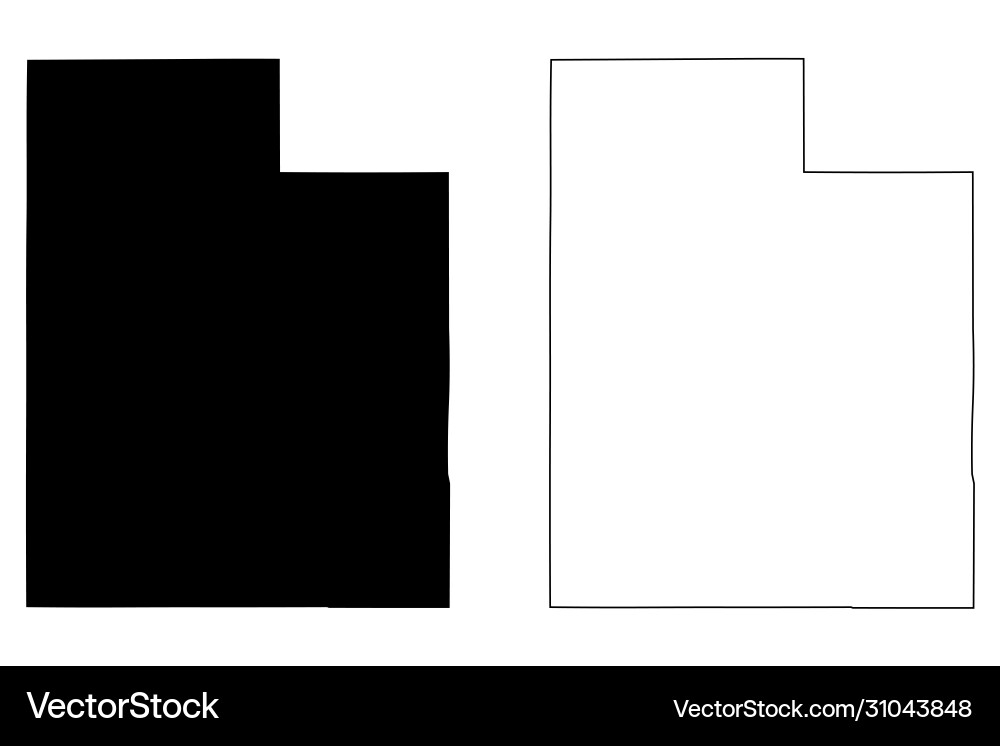 Utah ut state map usa Royalty Free Vector Image