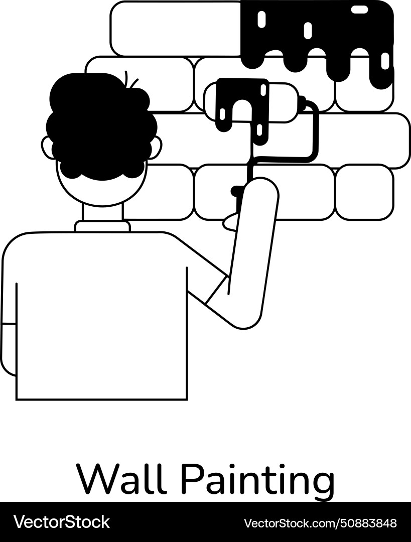 Wall painting Royalty Free Vector Image - VectorStock