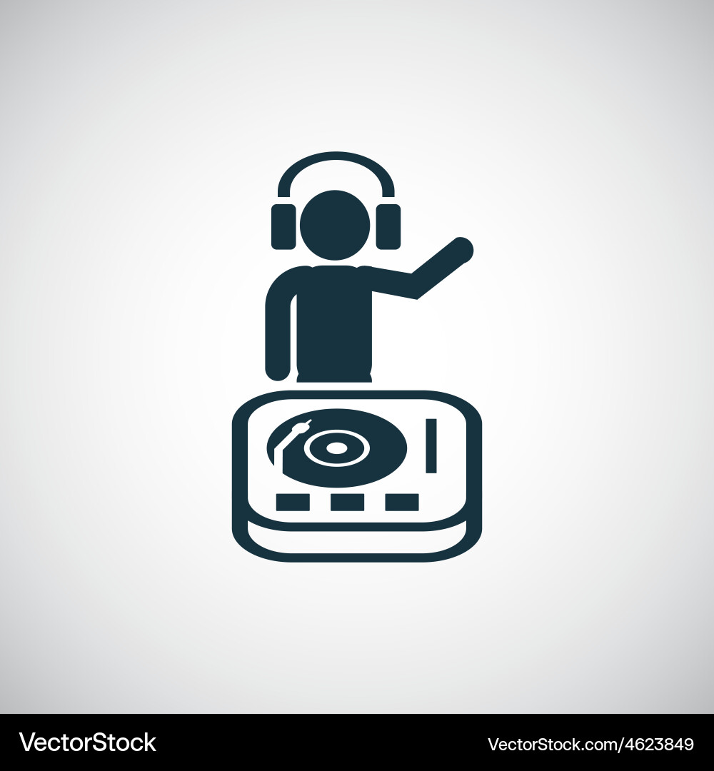 DJ Icon - Music Mixer Royalty Free Vector Image