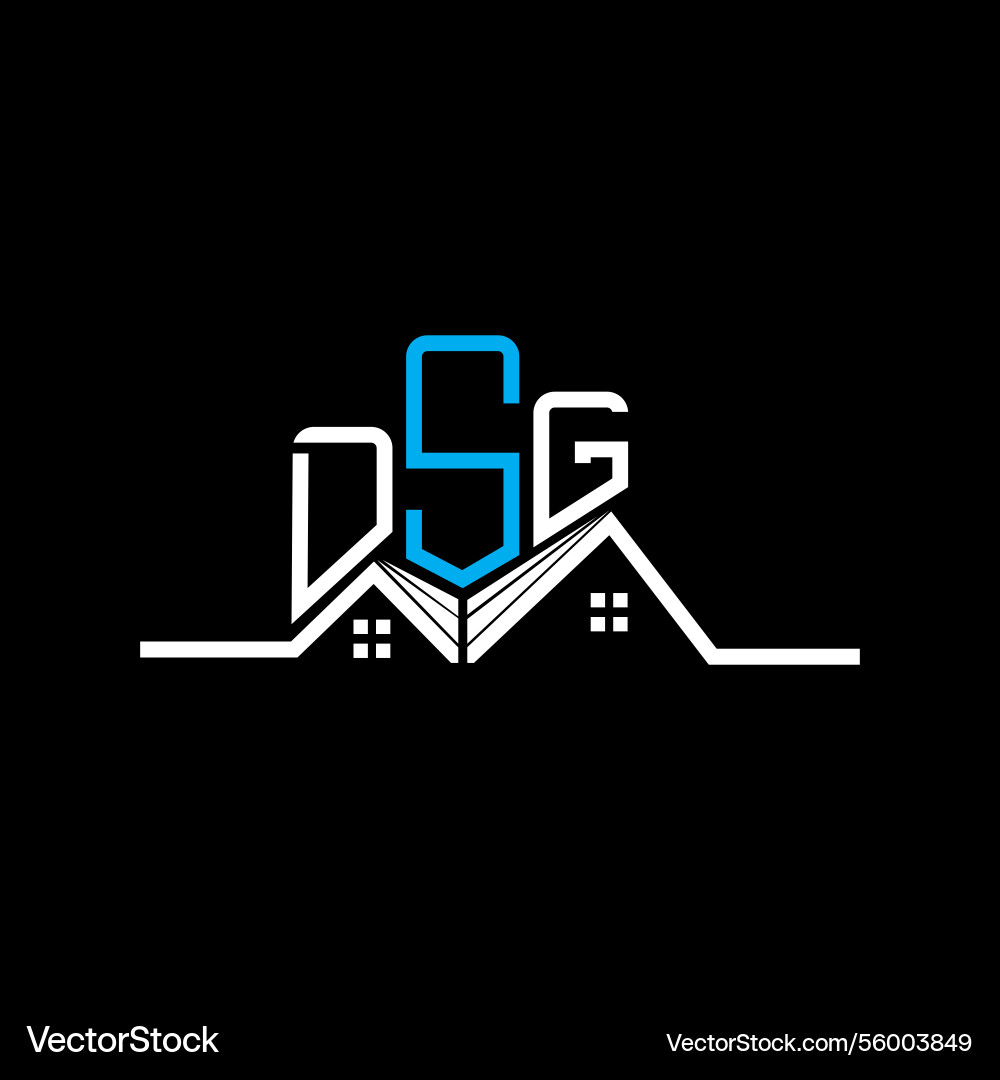 Dsg real state logo design simple and modern Vector Image