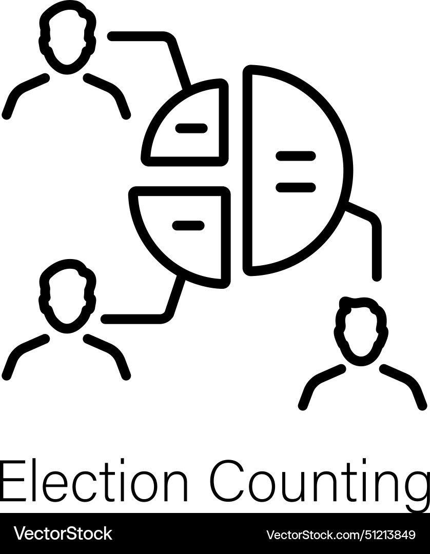 Election counting Royalty Free Vector Image - VectorStock