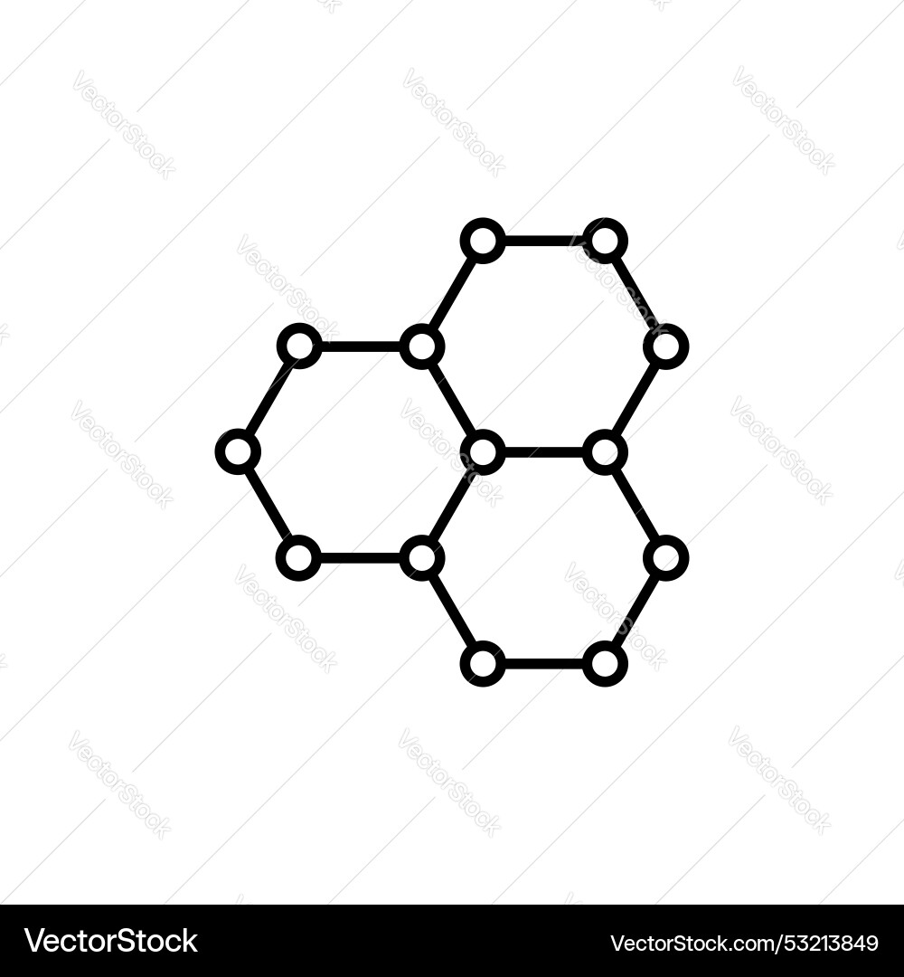 Graphene line icon isolated on white background Vector Image