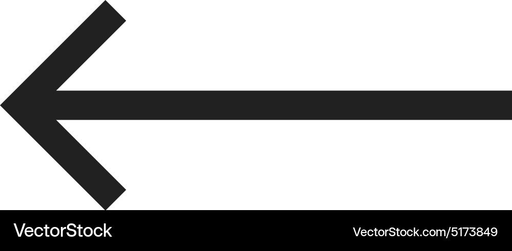 Left arrow Royalty Free Vector Image - VectorStock