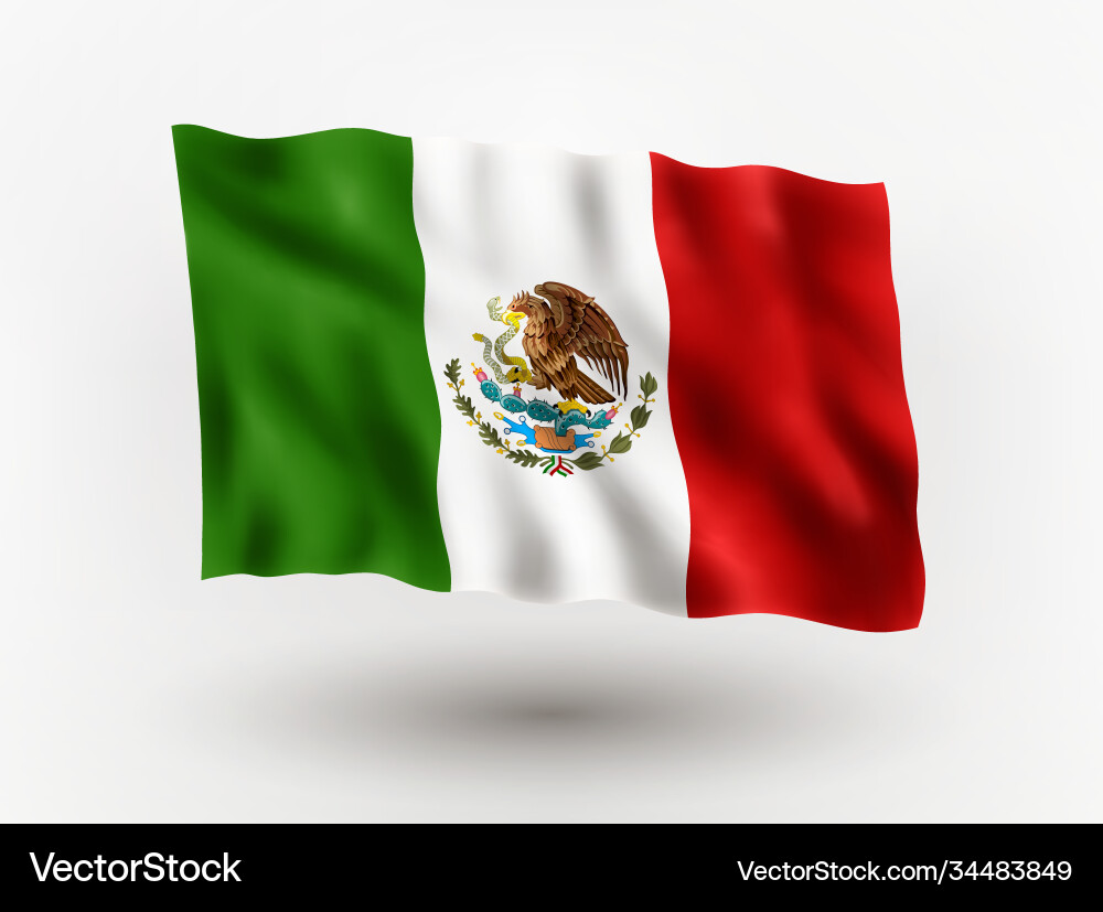 Mexican Flag Royalty Free Vector Image - VectorStock