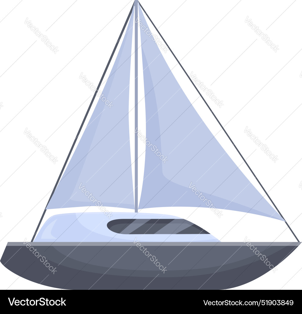 Modern sailboat sailing on the ocean a sunny Vector Image