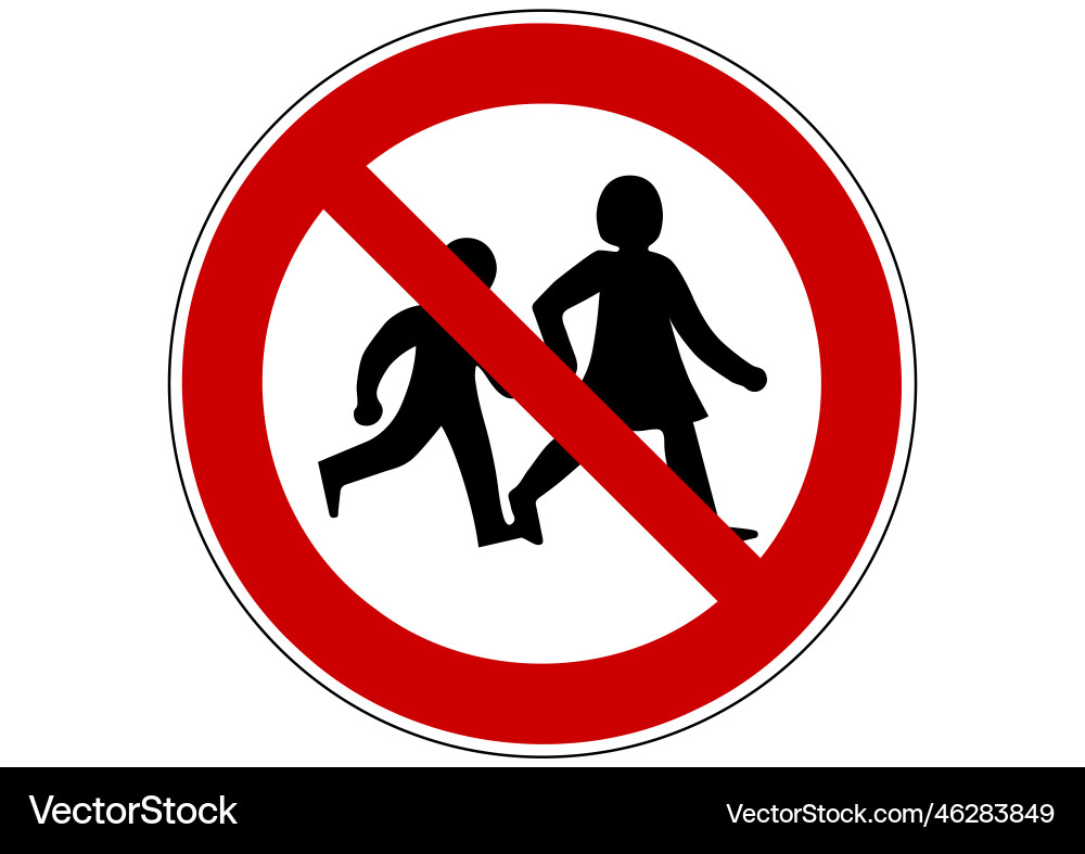 Keine Kinder erlaubt Lizenzfreies Vektorbild