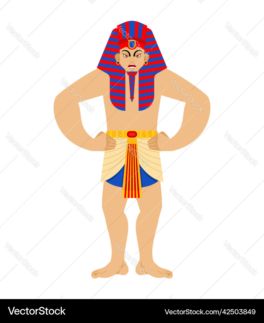 Pharaoh angry rulers of ancient egypt evil Vector Image