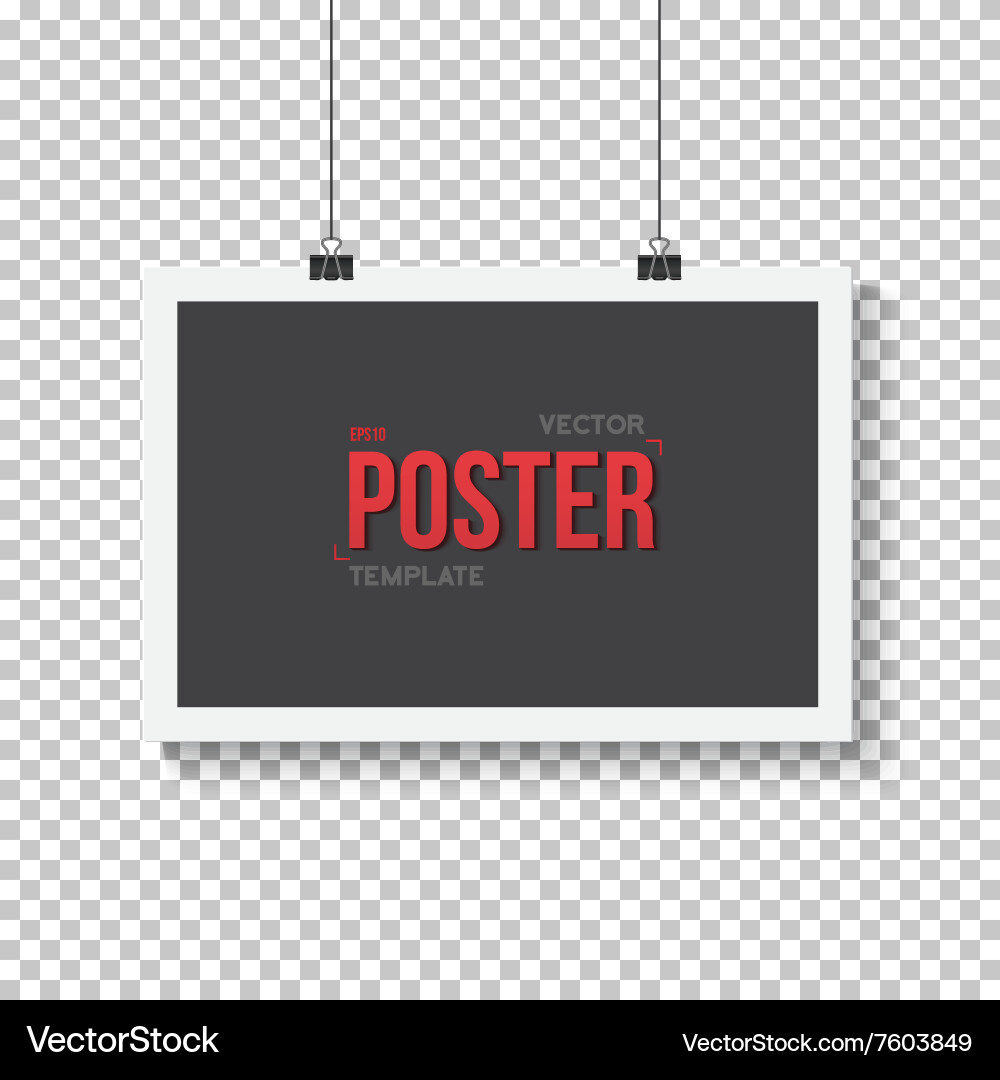Poster mockup realistic eps10 paper Royalty Free Vector