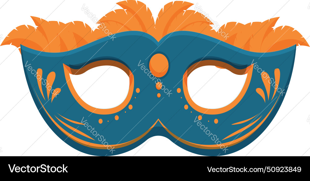 Secret carnival mask icon cartoon Royalty Free Vector Image
