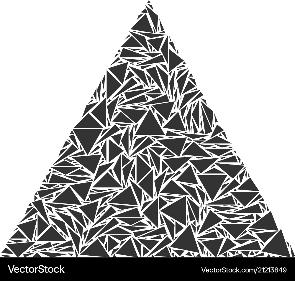Triangular Polygon Collage Royalty Free Vector Image