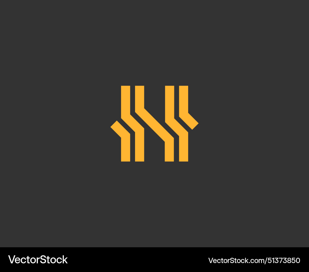 Abstract letter h line logo trendy monogram icon Vector Image