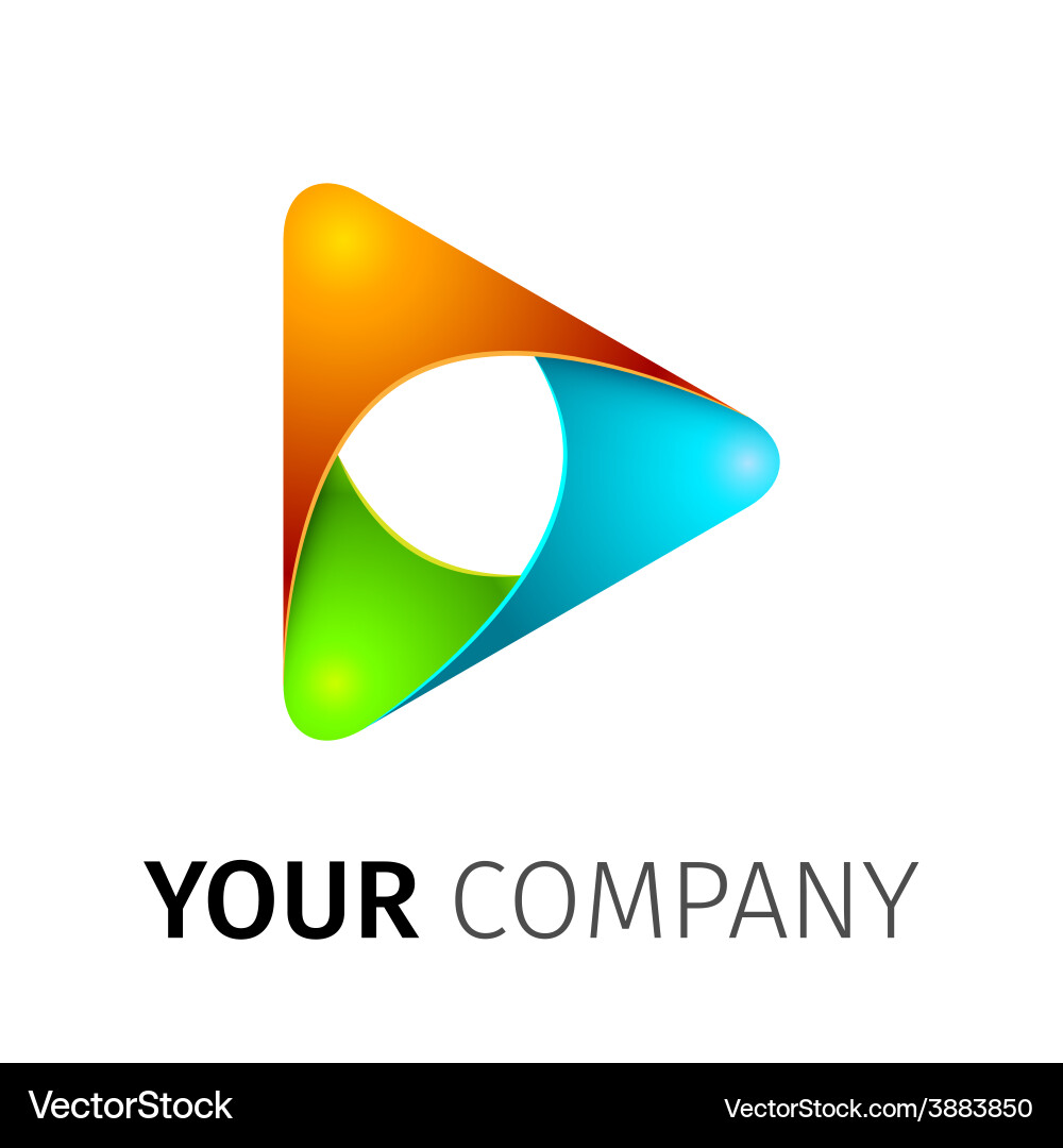 Abstract logo play Royalty Free Vector Image - VectorStock