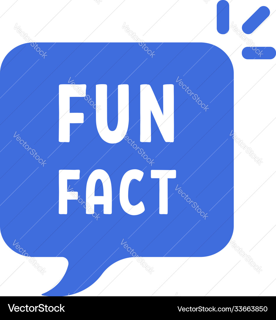 Blue fun fact simple bubble Royalty Free Vector Image