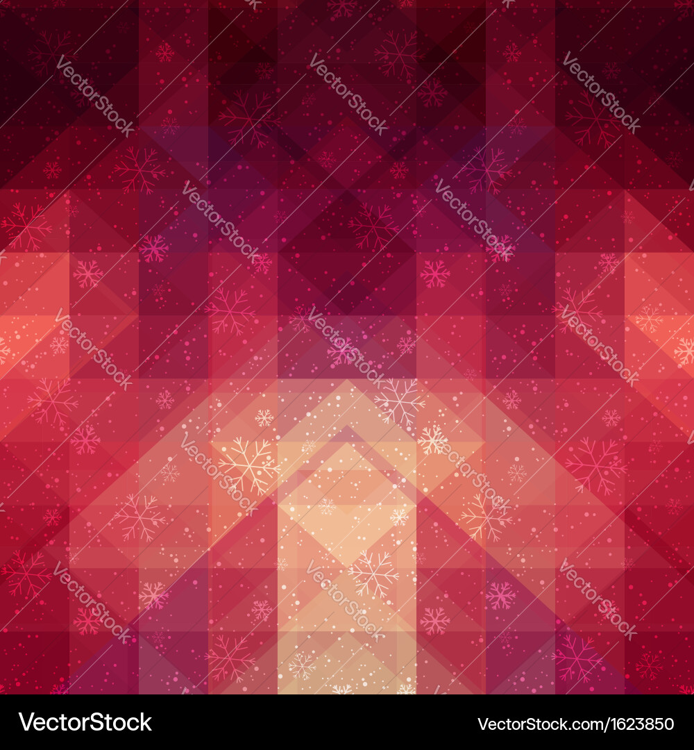 Geometric Red Winter Background Royalty Free Vector Image