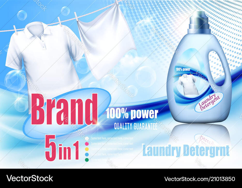 Laundry Detergent Advertisement Royalty Free Vector Image