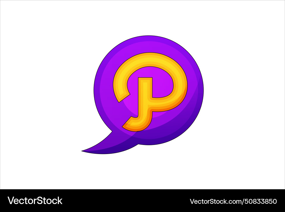 Message social media sticker design Royalty Free Vector