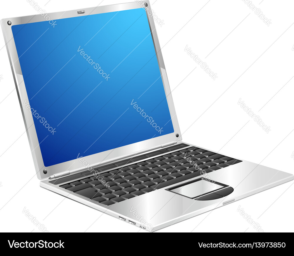 Metallic Laptop - Shiny & Modern Royalty Free Vector