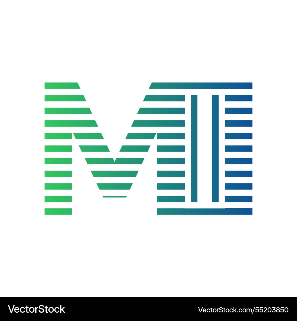 Modern mii logo design letter minimalist Vector Image