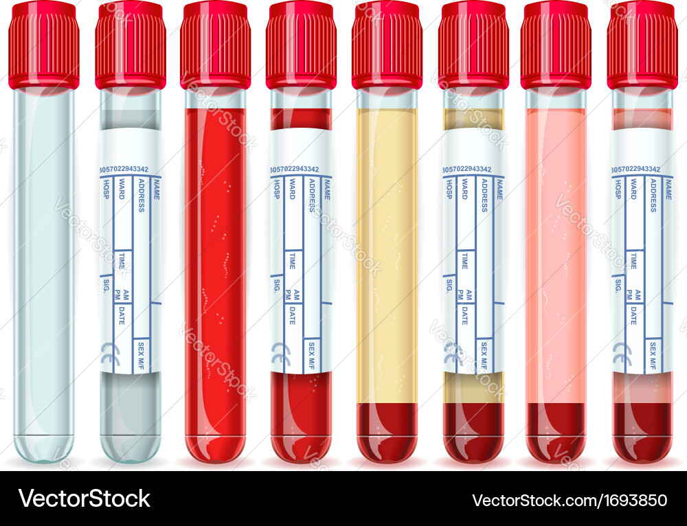 Red Cap Blood Collection Tube Royalty Free Vector Image