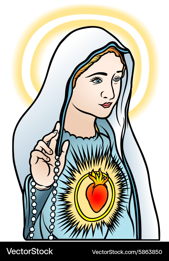 Virgin mary Royalty Free Vector Image - VectorStock