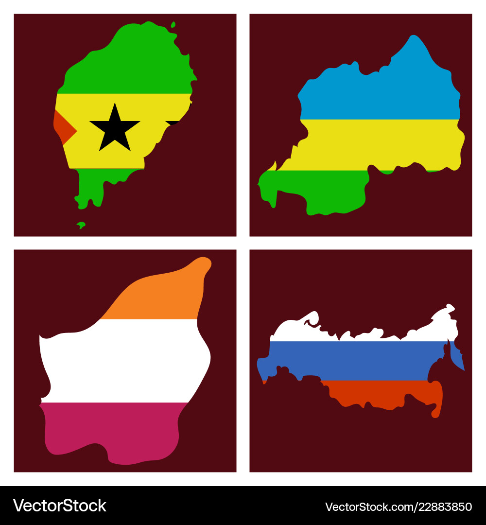 World Map - Countries in Color Royalty Free Vector Image