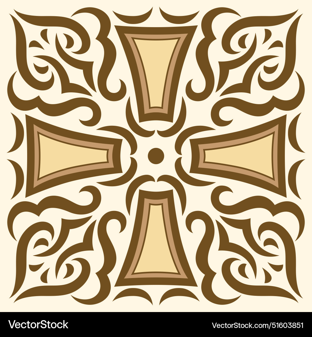 Arabic ceramic tile traditional eastern Royalty Free Vector