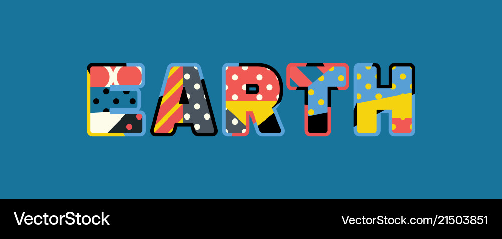 Earth concept word art Royalty Free Vector Image