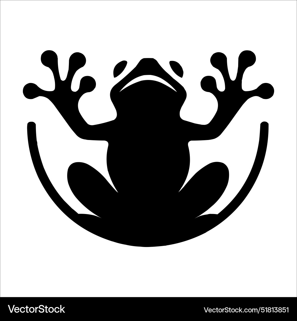 Frog silhouette isolated on white background Vector Image