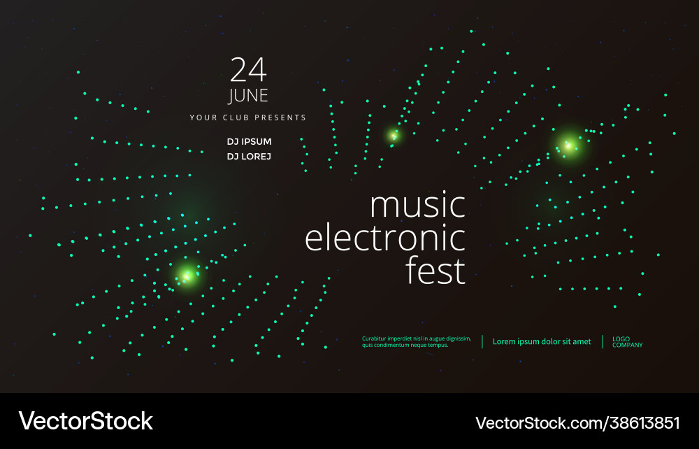 Music wave poster design electronic sound Vector Image