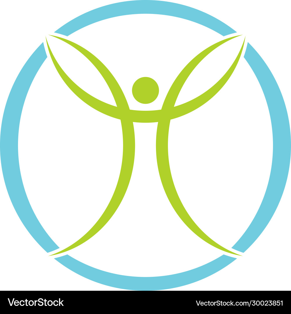 Therapy and healing logo icon Royalty Free Vector Image