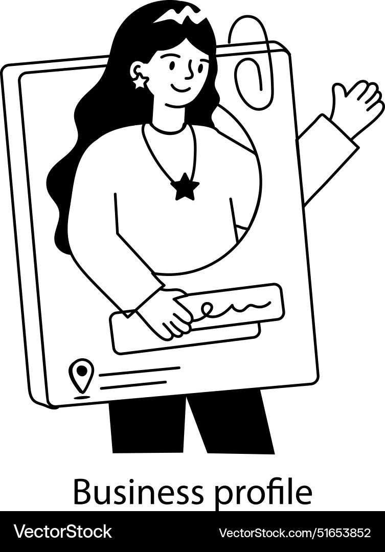 Business profile Royalty Free Vector Image - VectorStock