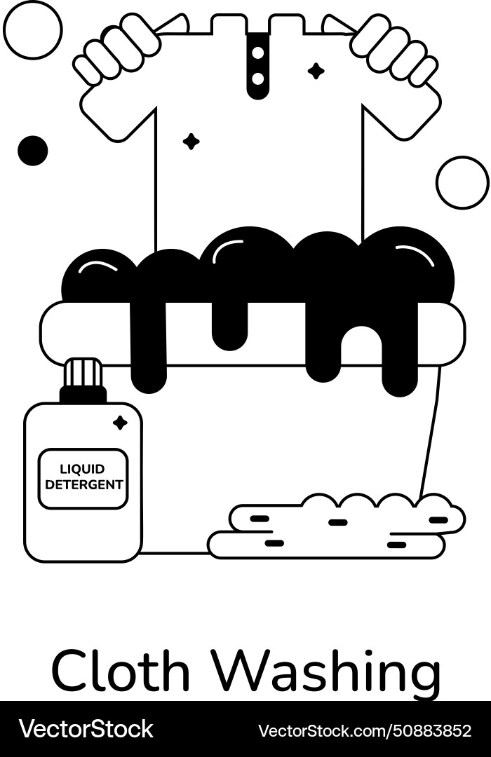 Cloth washing Royalty Free Vector Image - VectorStock