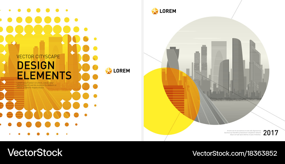 Design elements set for corporate graphic layout Vector Image