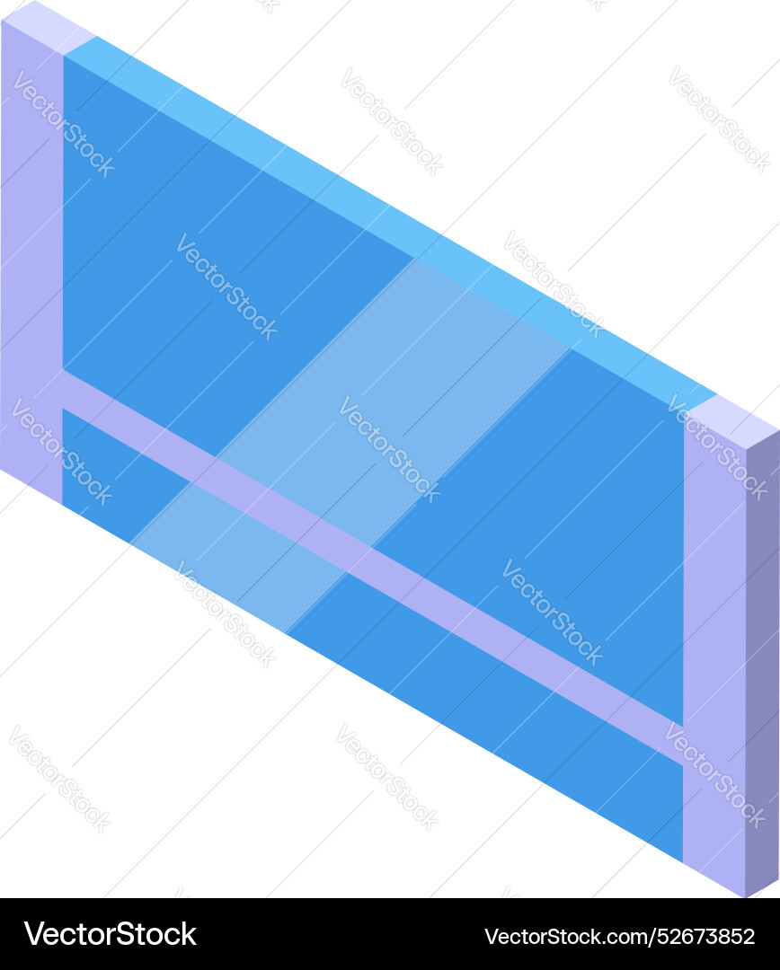 Modern glass fence is providing security Vector Image