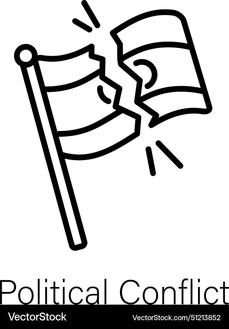 Political conflict Royalty Free Vector Image - VectorStock