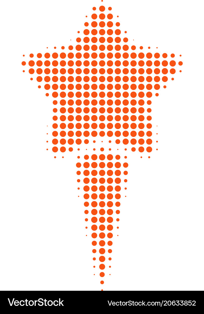 Starting star halftone icon Royalty Free Vector Image