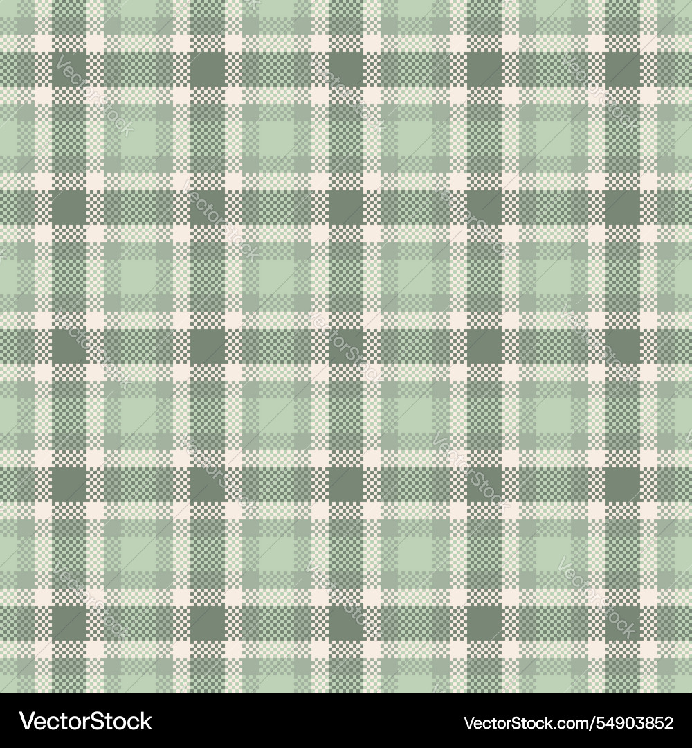 Subtle sage green and cream plaid pattern perfect Vector Image