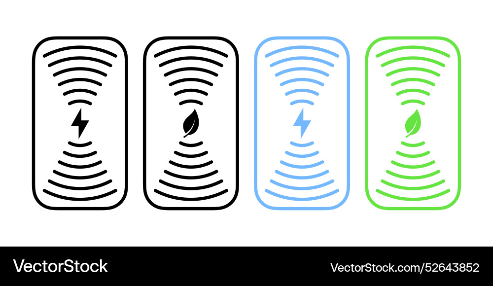 Wireless charging scalable graphics Royalty Free Vector