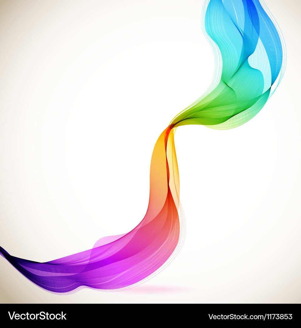 Abstract color wave Royalty Free Vector Image - VectorStock