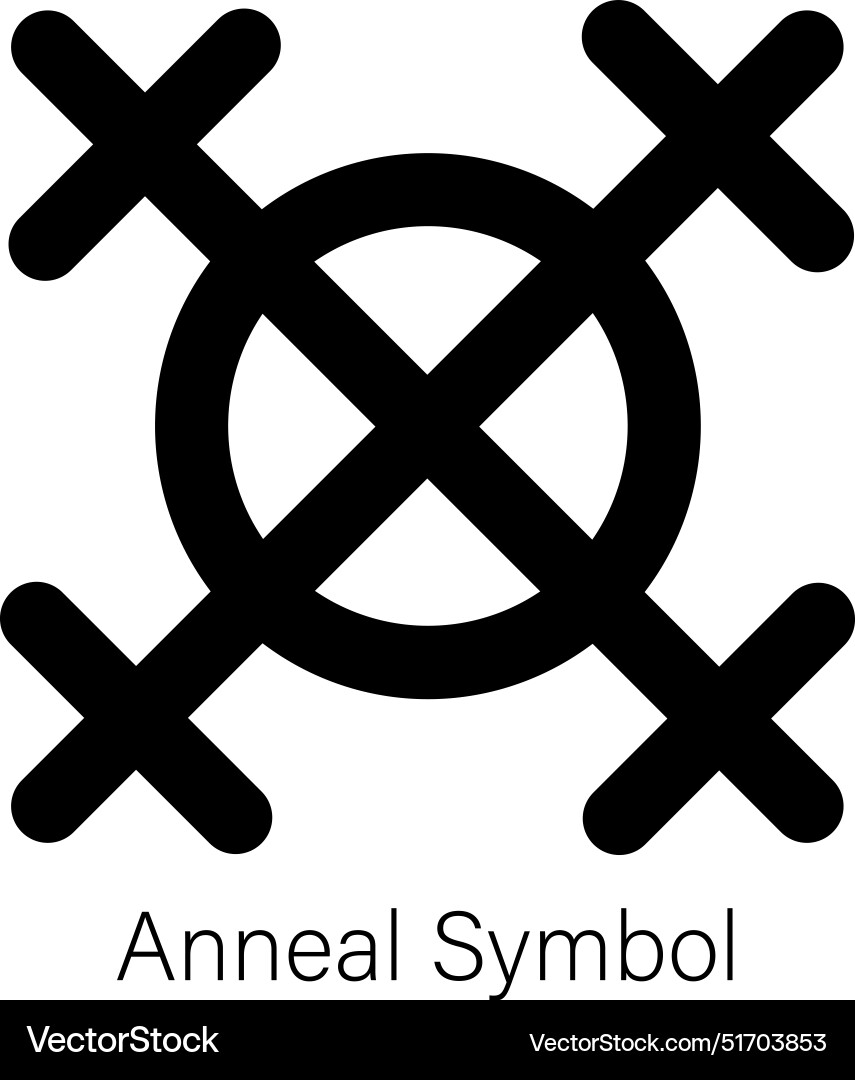 Anneal symbol Royalty Free Vector Image - VectorStock