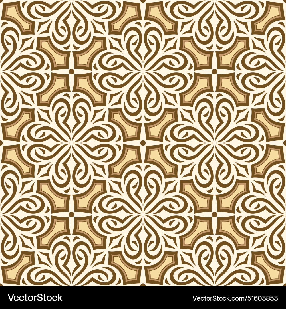 Arabic ceramic tile pattern traditional eastern Vector Image