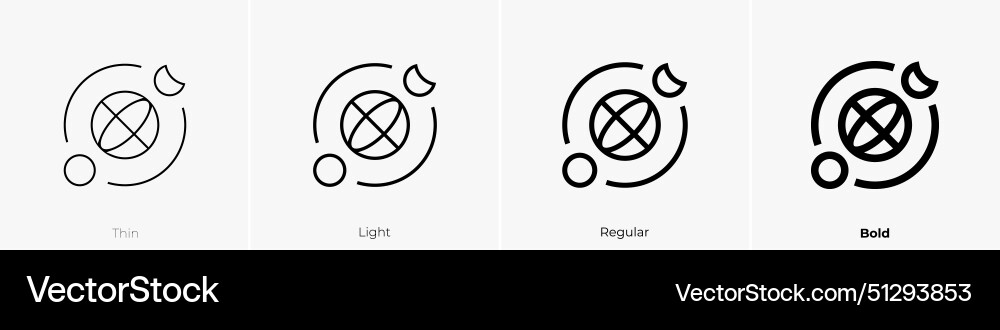 Day and night icon thin light regular bold Vector Image