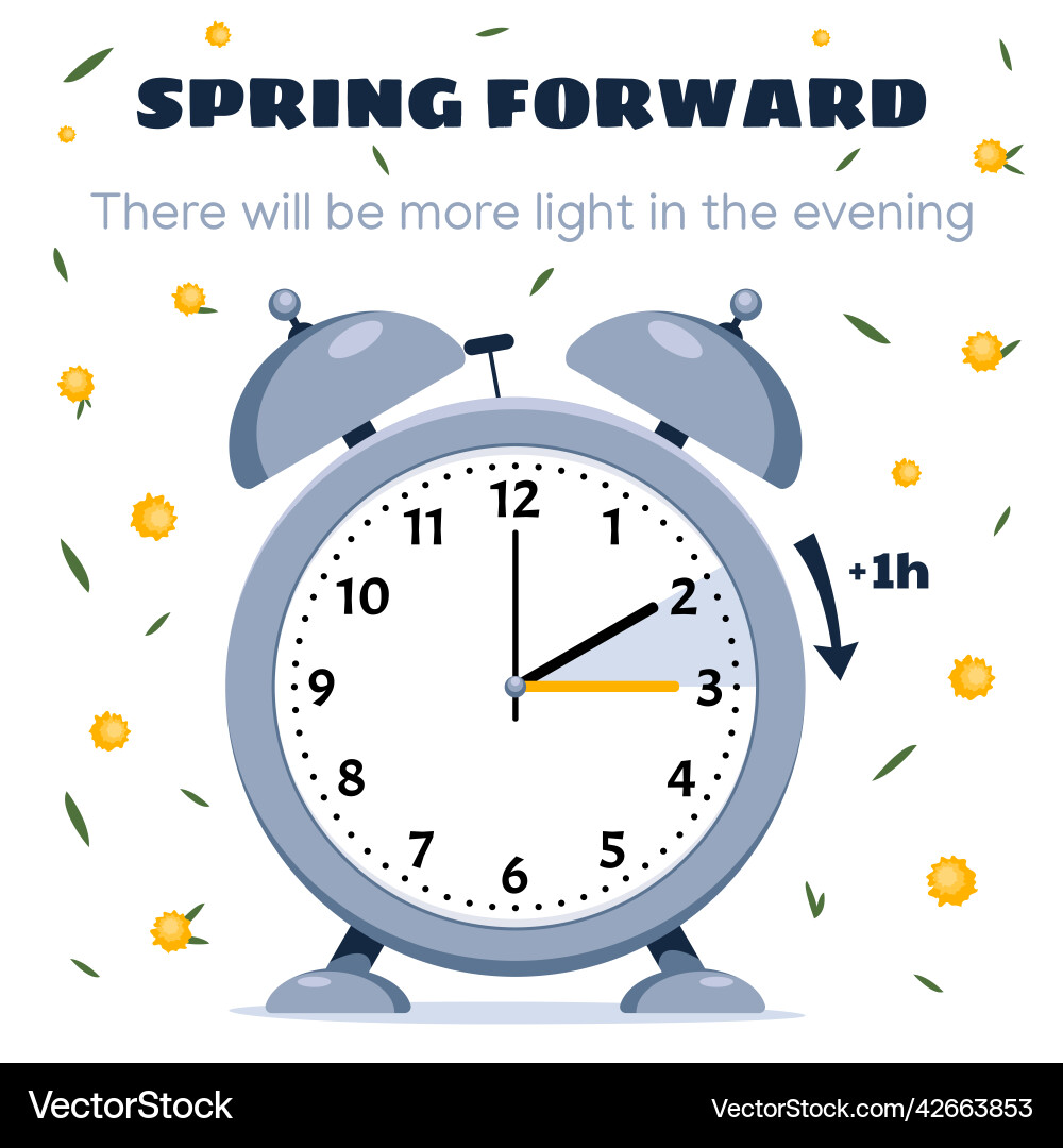 Daylight saving time 2023 Royalty Free Vector Image