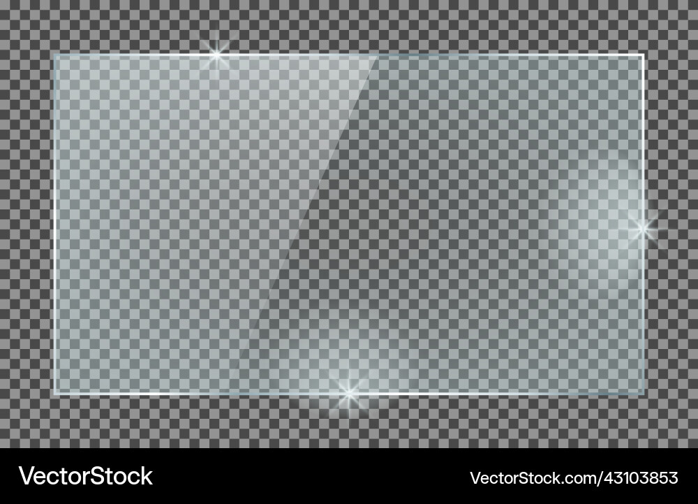 Glass plate isolated on a transparent background Vector Image
